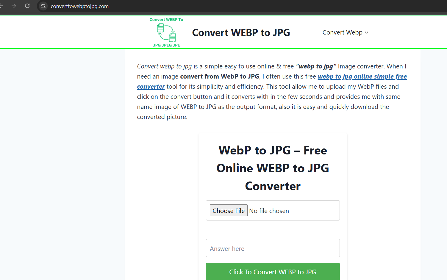 WEBP to JPG Converter – Free, Fast & Easy Online Tool